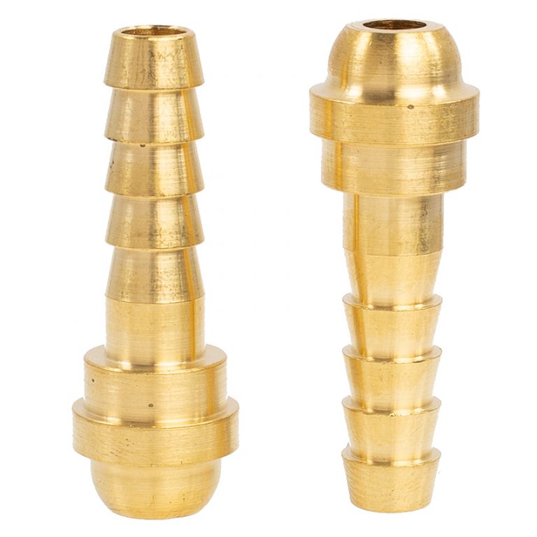 2 PK Oxygen-Acetylene B-Size Barbed Hose Nipples. 1/4" ID, 1-7/16 ...