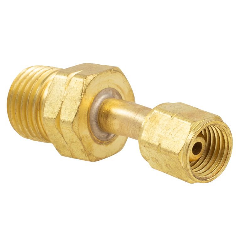 LIMITED STOCK! - 9/16" - 18 Male x 3/8" - 24 LH Female Brass Acetylene ...