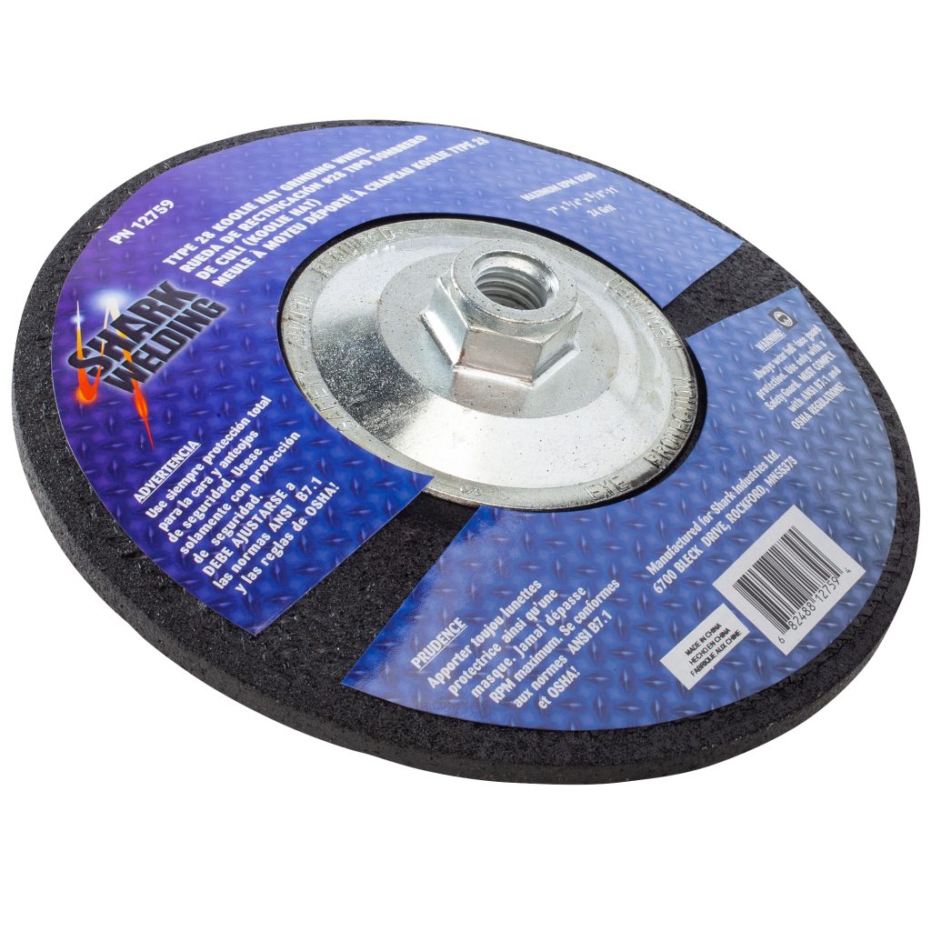 Type 28 Koolie Hat Grinding Wheels - 7" x 1/4" x 5/8-11 - Shark Industries