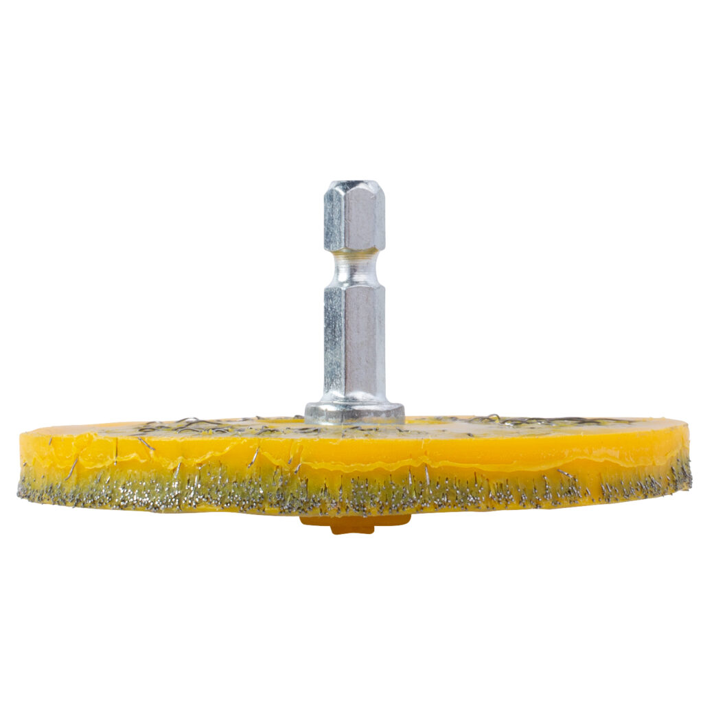 Encapsulated Wire Wheel 3" x 1/4" HEX Shank - Shark Industries