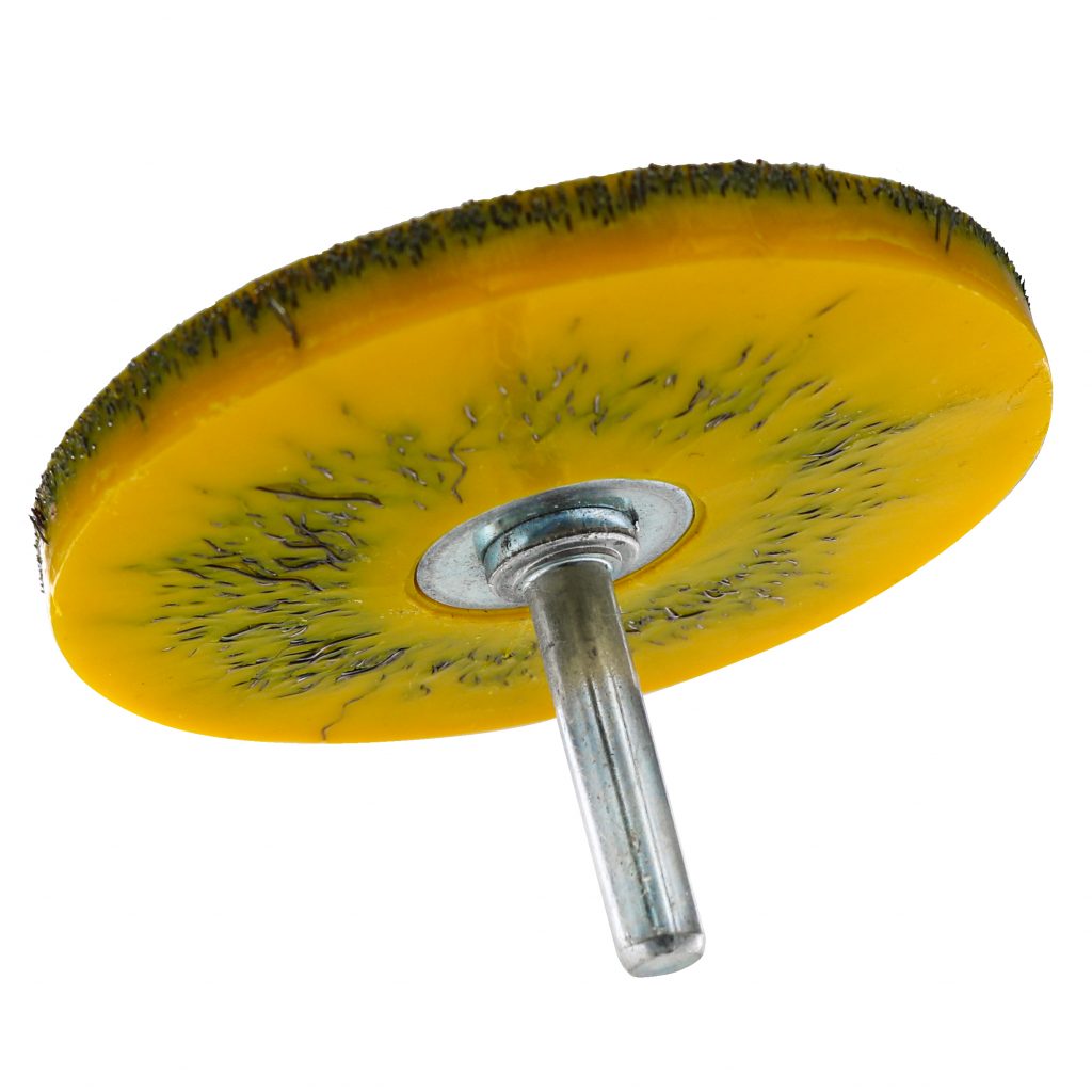 3" Plastic Encapsulated Wire Wheel on 1/4" Mandrel - Shark Industries