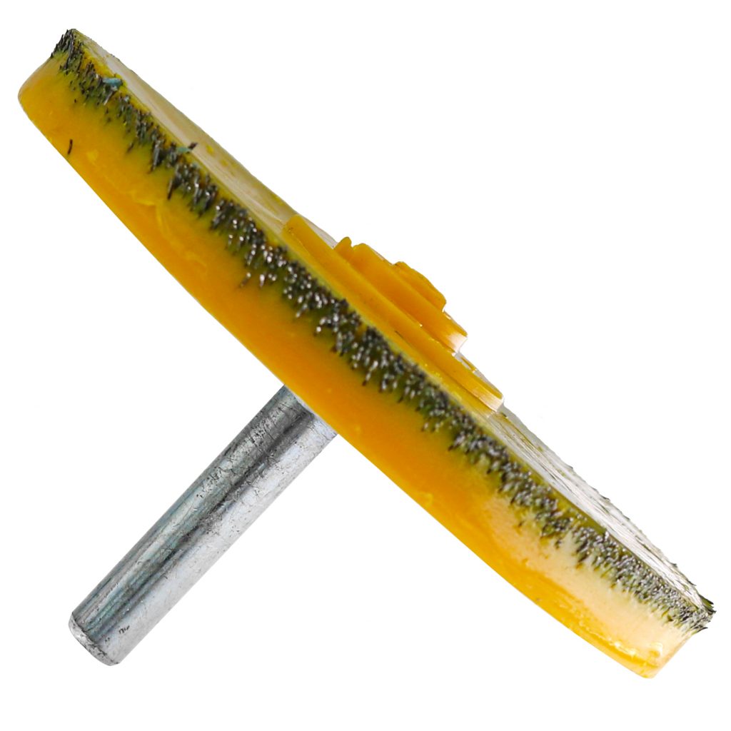 3" Plastic Encapsulated Wire Wheel on 1/4" Mandrel - Shark Industries