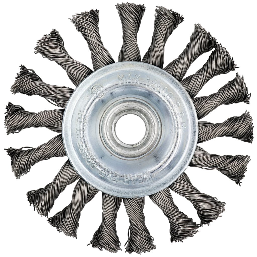 Knotted Wire Wheel - 4.5" x 5/8"-11NC for Stainless Steel .020 wire ...