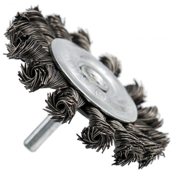 3 1/4" Mounted Knot Wire Wheel - Heavy Duty - Shark Industries