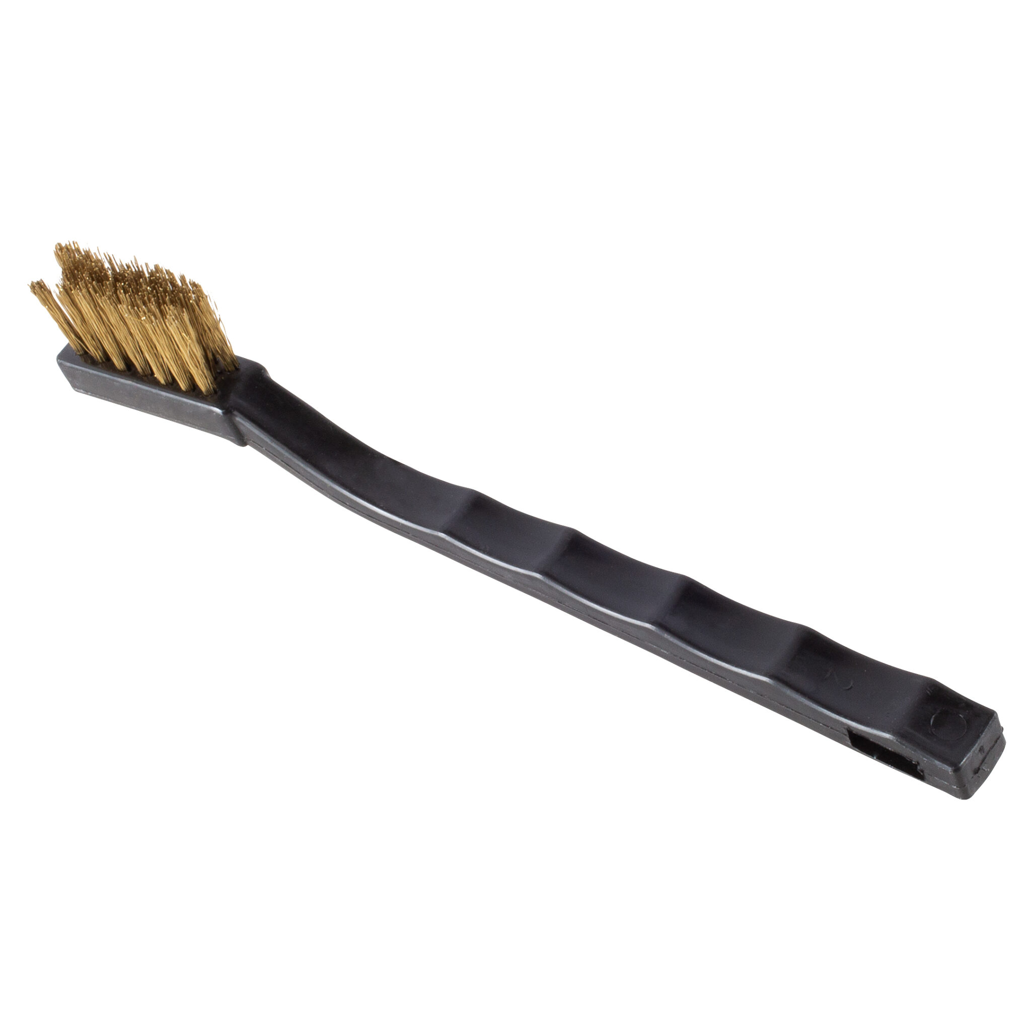 Small Scratch Brush - Brass - 7-1/4" with Plastic Handle - Shark Industries