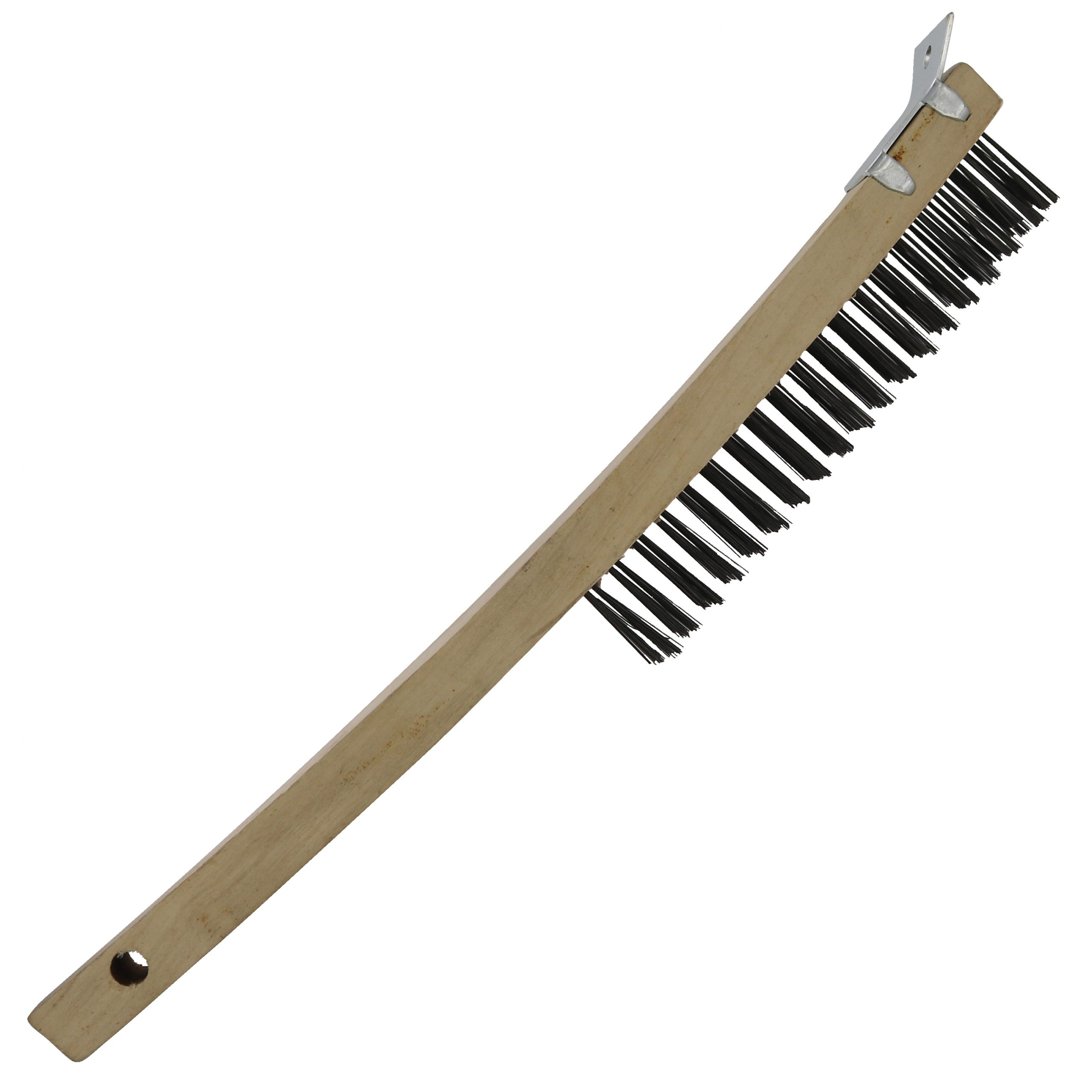 Carbon Scratch Brush - Long Handled with Scraper - 13 1/2" length. 3 x ...