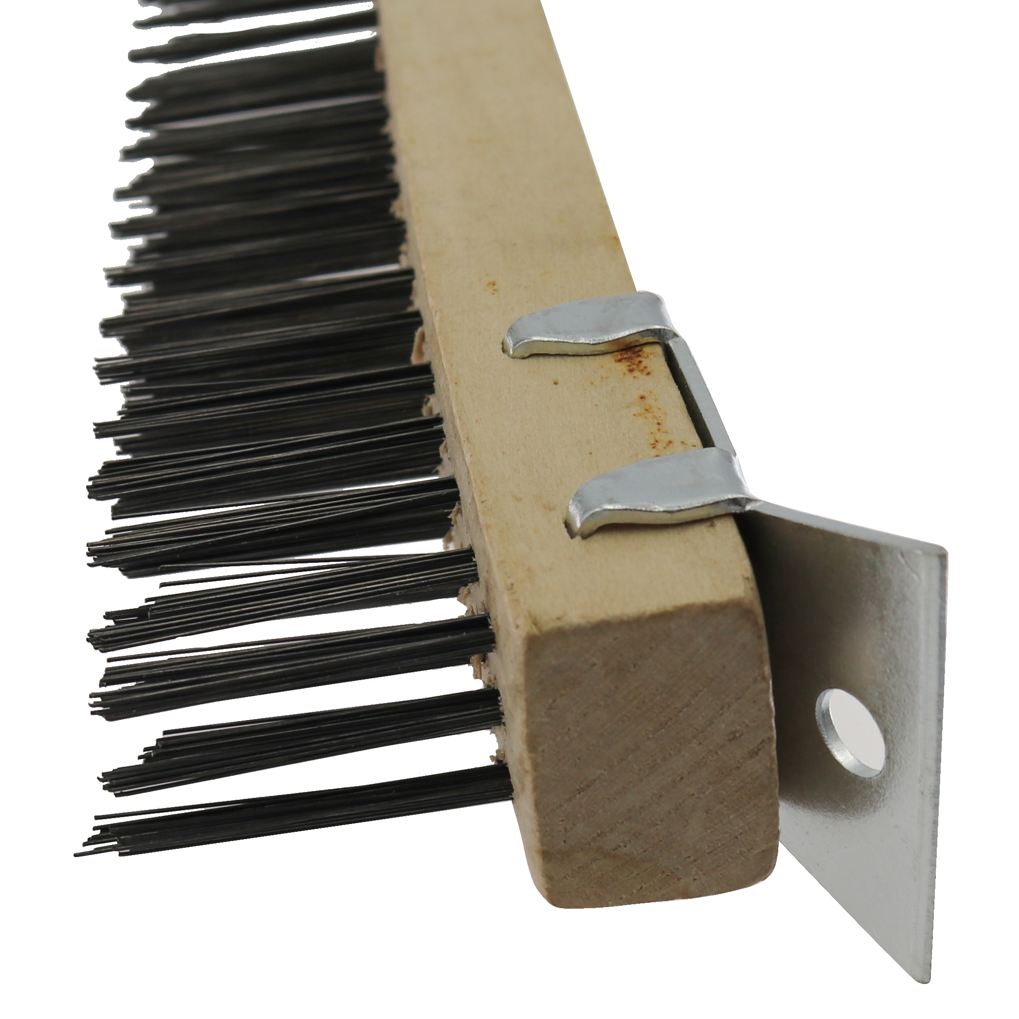Carbon Scratch Brush - Long Handled with Scraper - 13 1/2" length. 3 x ...