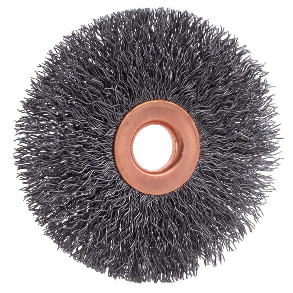 Circular Crimped Wire Wheel - 3" x 1/2" arbor hole. Fine .008 wire ...