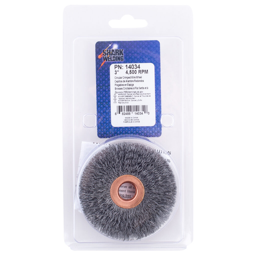 Circular Crimped Wire Wheel - 3" x 1/2" arbor hole. Fine .008 wire ...