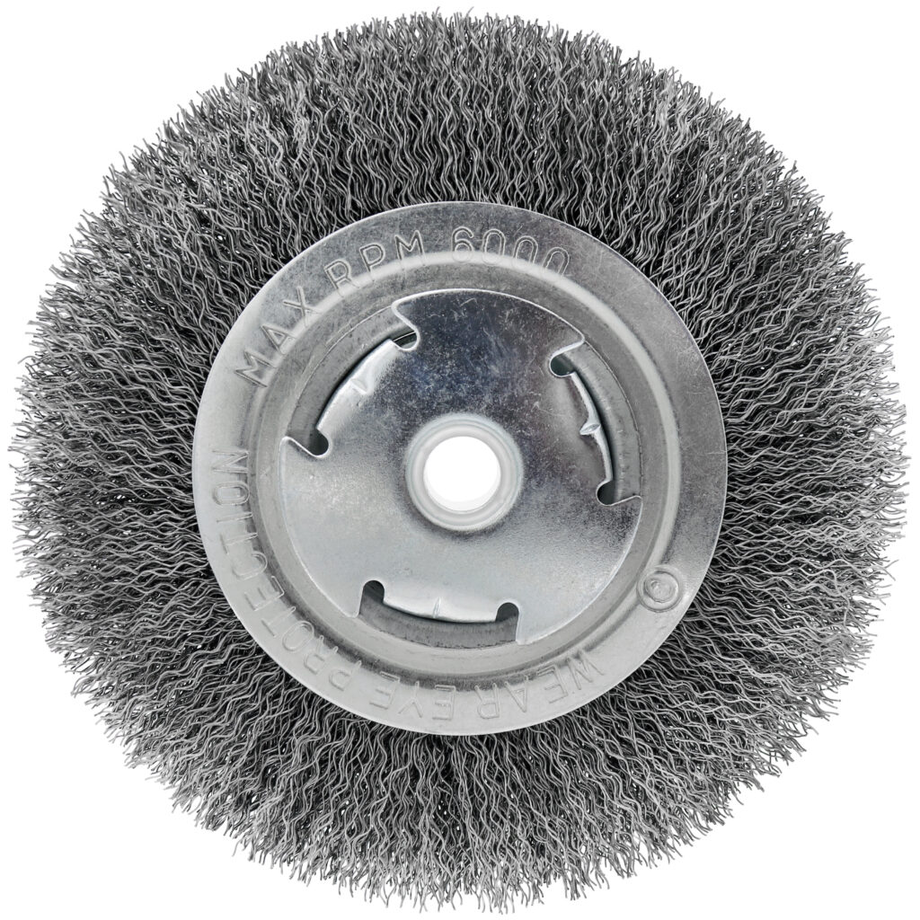 Crimped Straight Wire Wheel - 6" x 1/2"-5/8" Medium Width (5/8" Thick ...