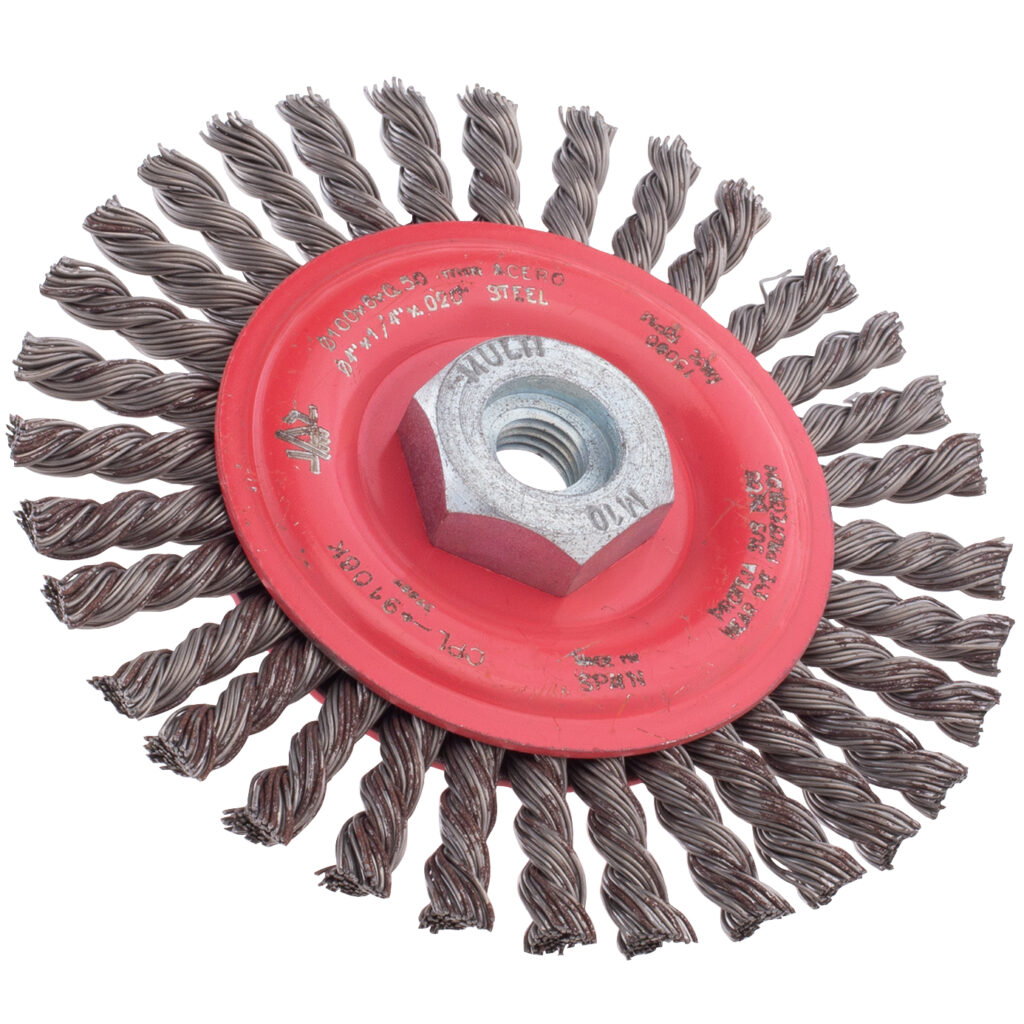 LIMITED STOCK! Stringer Bead Twist Wire Wheel - 4" x M10-1.5 Arbor ...