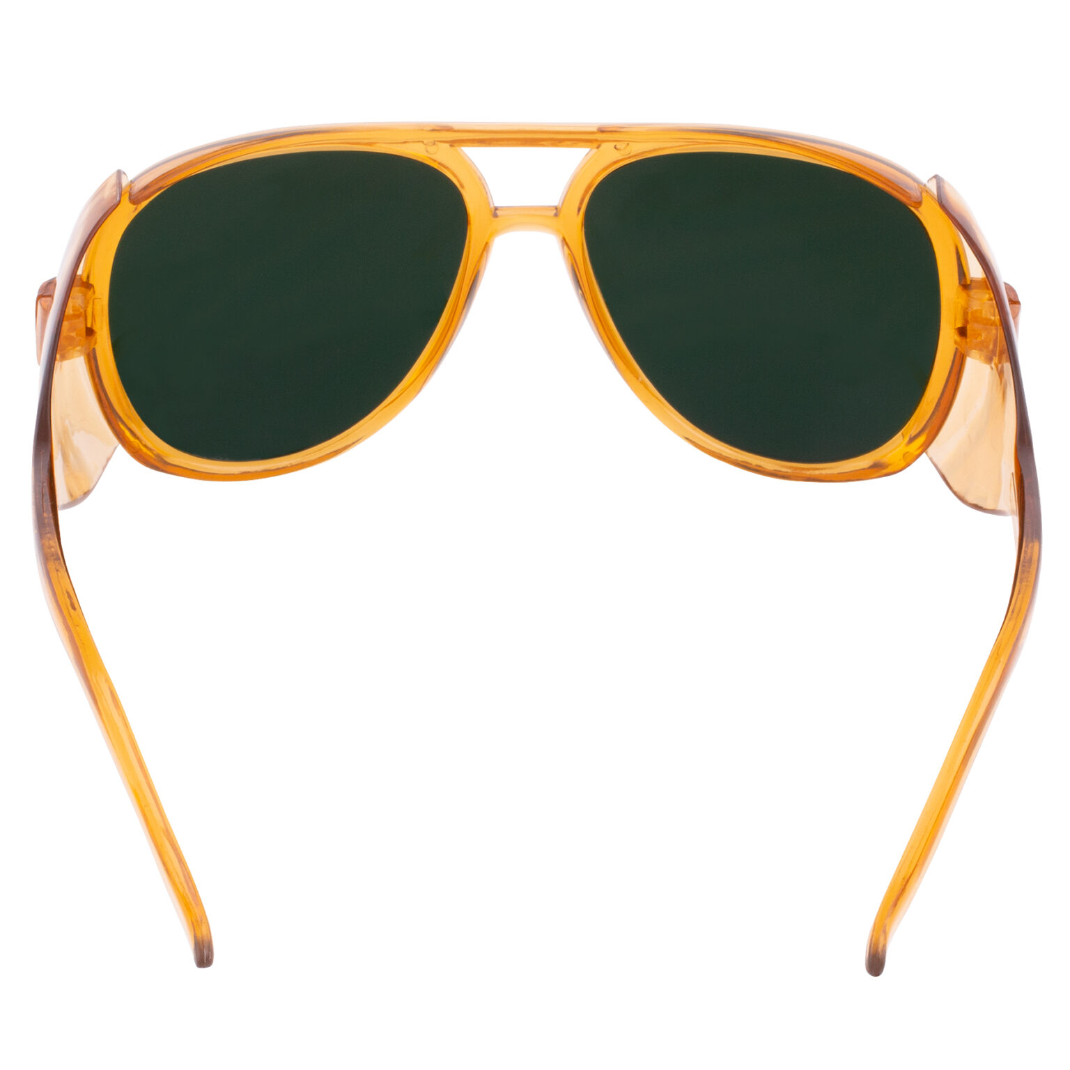 Orange Side-Shield Safety Glasses Shade #5 Green Lens - Shark Industries