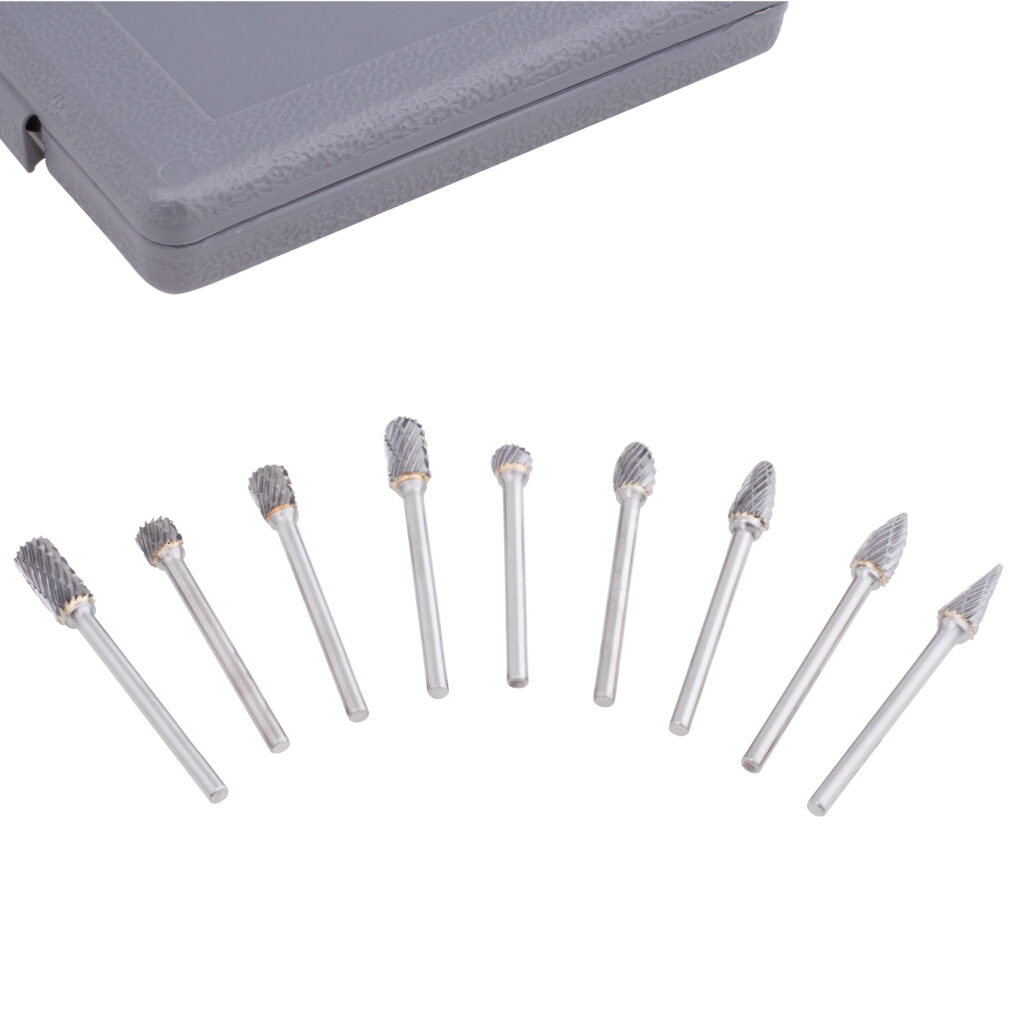 9 PC. | Mini Double Cut Carbide Bur Kit - 1/8" Shank (BTM) - Shark ...