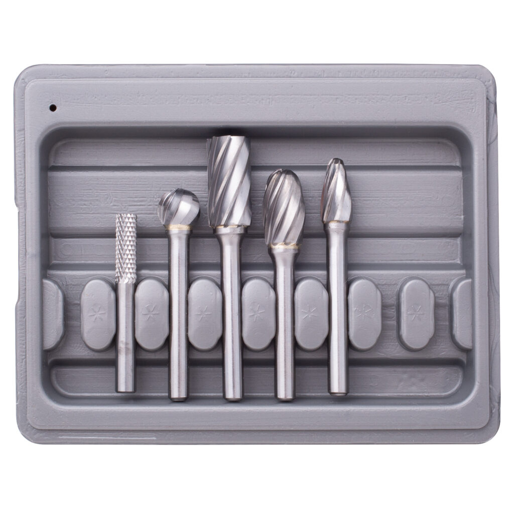 5 PC. Aluminum Carbide Bur Set - 1/4" Shank (BT5A) - Shark Industries