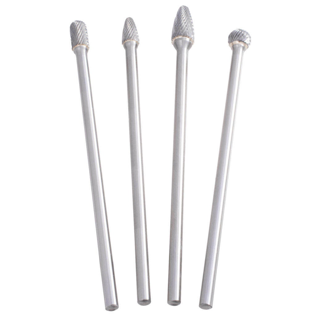 4 PC. Extended Carbide Bur Set - 6" Length (BTE4) - Shark Industries