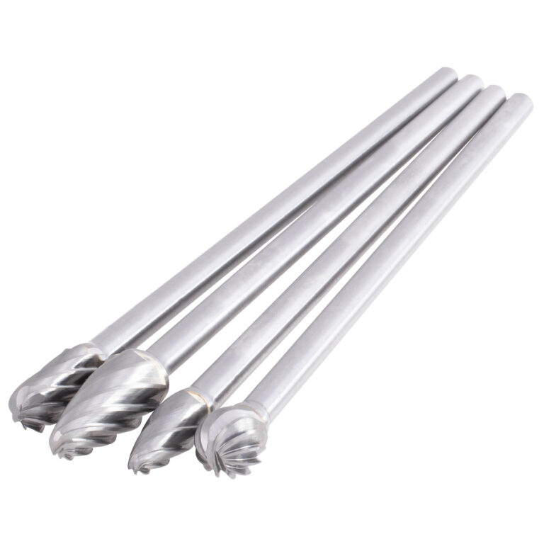 4 PC Aluminum Extended Carbide Bur Set (BTA4) - Shark Industries