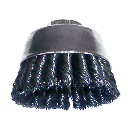 Knotted Wire Cup Brush - 3" x M10-1.50 .014 wire. - Shark Industries