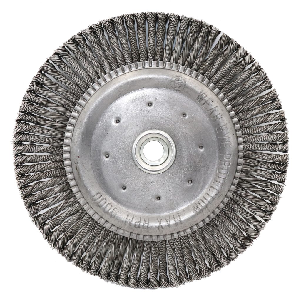 7" Stringer Bead Twist Wire Wheel with 0.020-Gauge Steel - Shark Industries