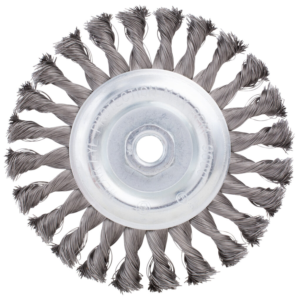 6-Inch Straight Knotted Wire Wheel - Shark Industries