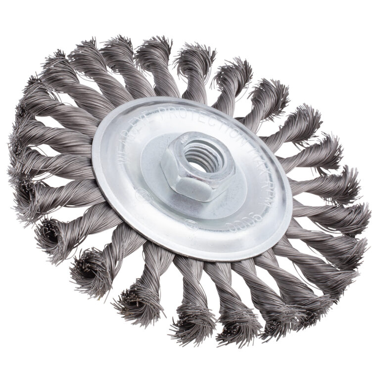 6-Inch Straight Knotted Wire Wheel - Shark Industries