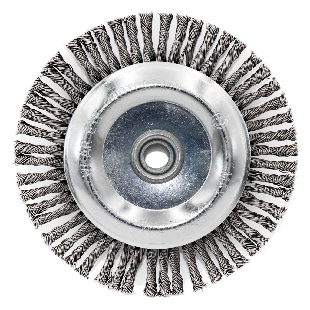 6" x 5/8-11NC Arbor Stringer Bead Wire Wheel .020 Steel Wire - Shark ...