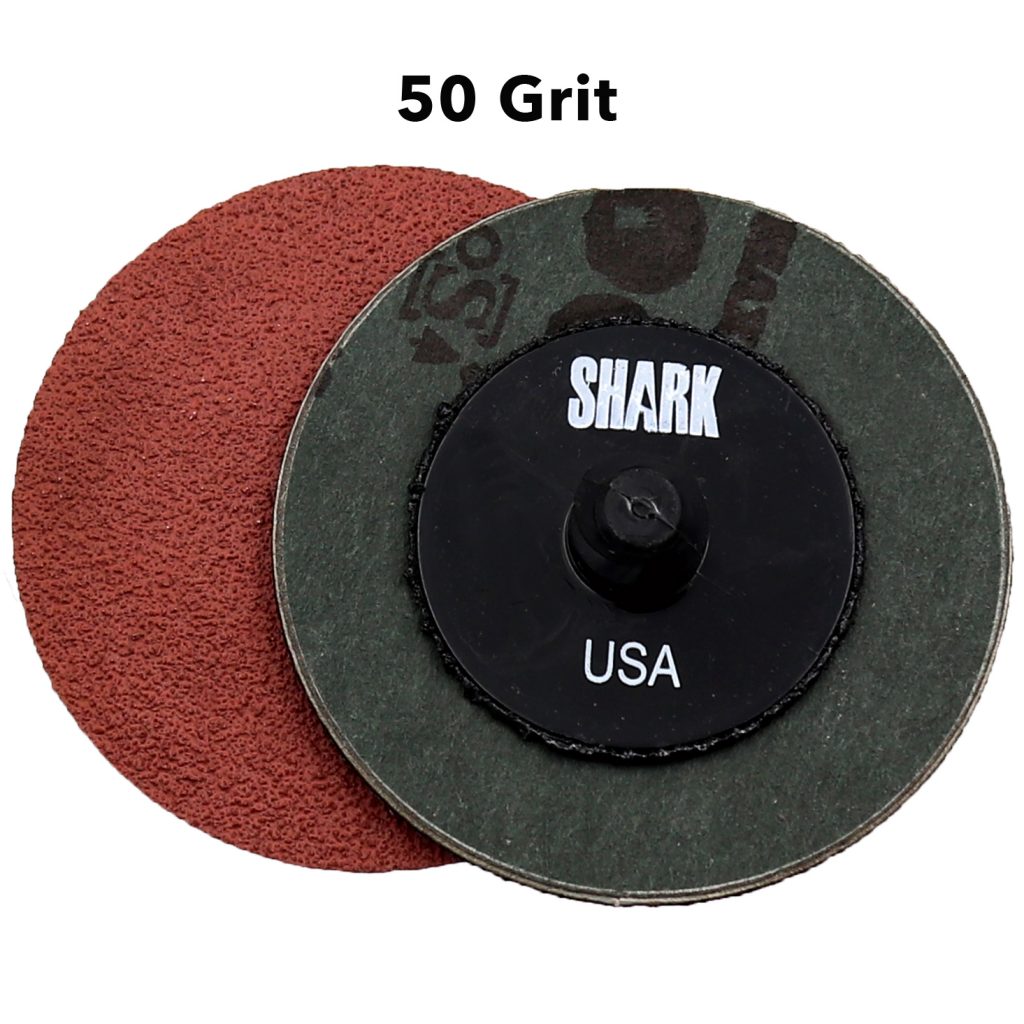 100 PK | 2" Mini Grinding Discs - Aluminum Oxide - 50 Grit - Shark ...