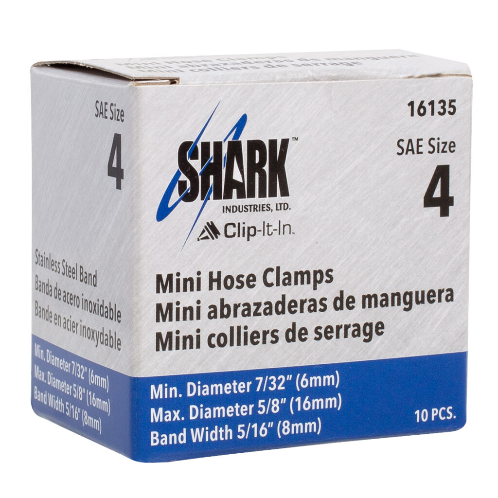 10 PK #4 Mini Hose Clamps - Shark Industries