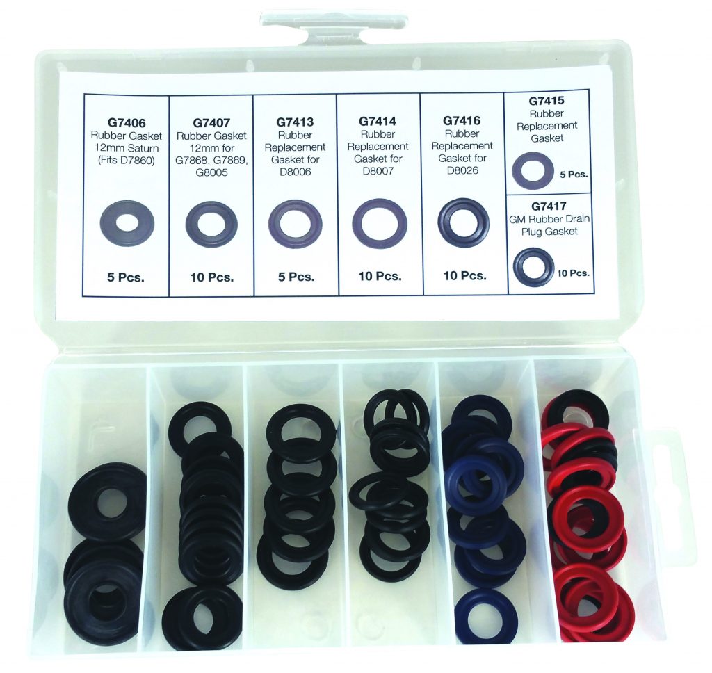 55 Piece Rubber Inset Gasket Assortment 6 Compartments - Shark Industries