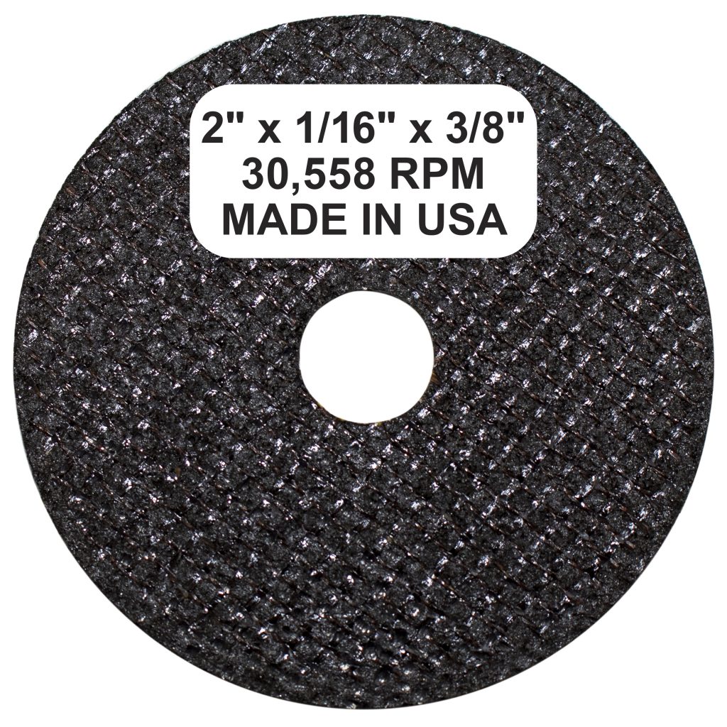 2 Inch Cut-off Wheels - Made in the USA - for steel, aluminum, masonry