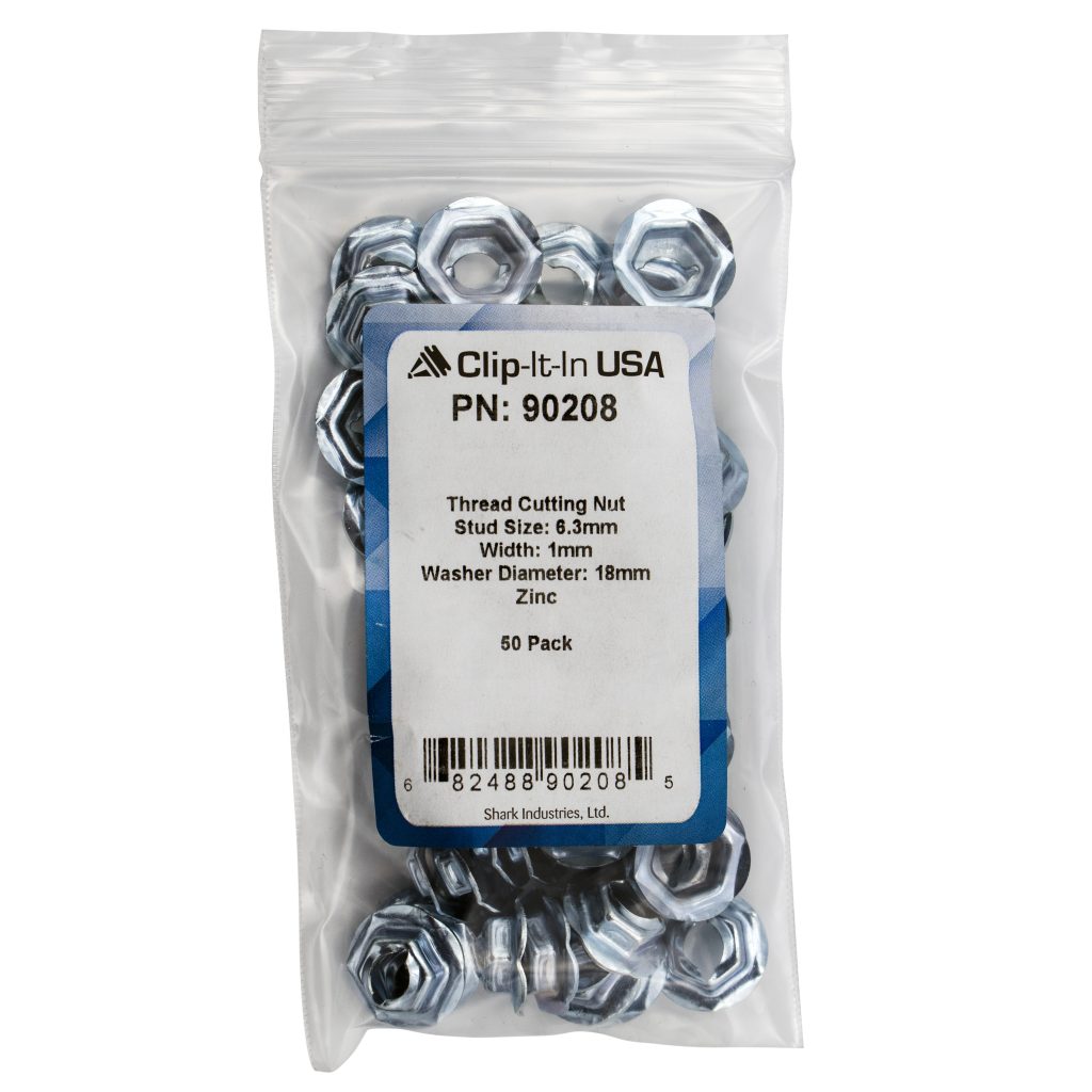 50 PK Thread Cutting Nut - 1mm x 18 mm - Shark Industries