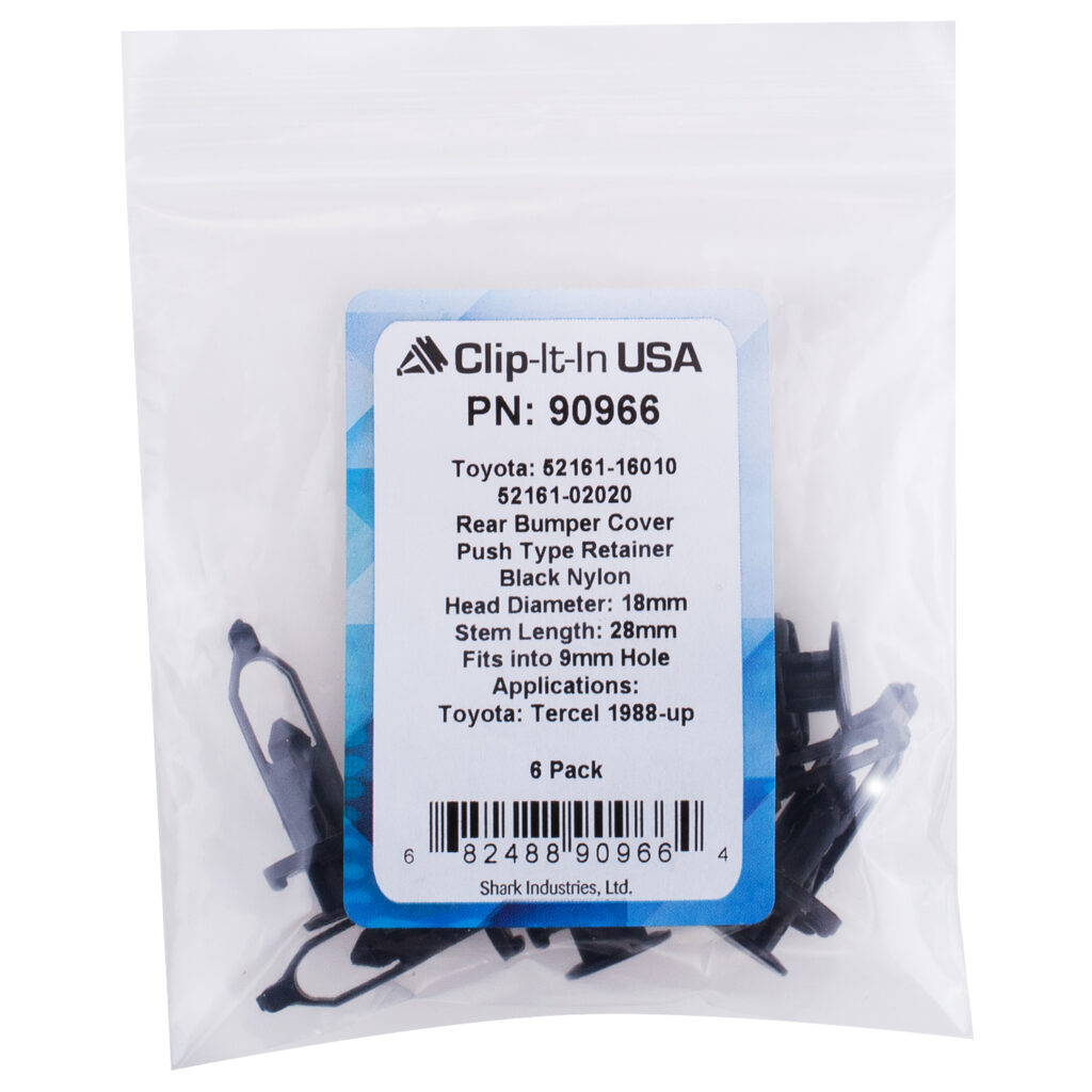 Push Type Retainer/Bumper - Toyota 52161-16010 - 6 Pk. - Shark Industries