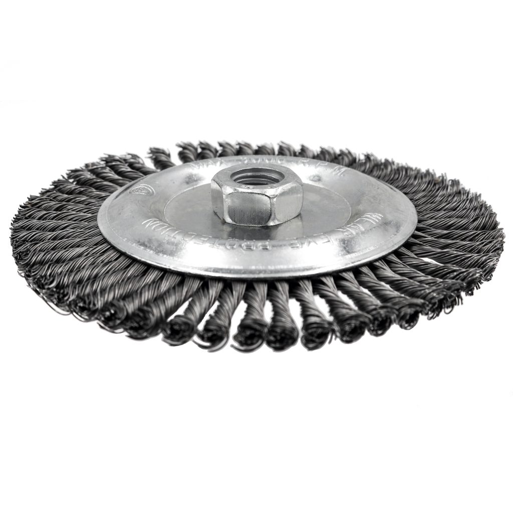 6" x 5/8-11NC Arbor Stringer Bead Wire Wheel .020 Steel Wire - Shark ...