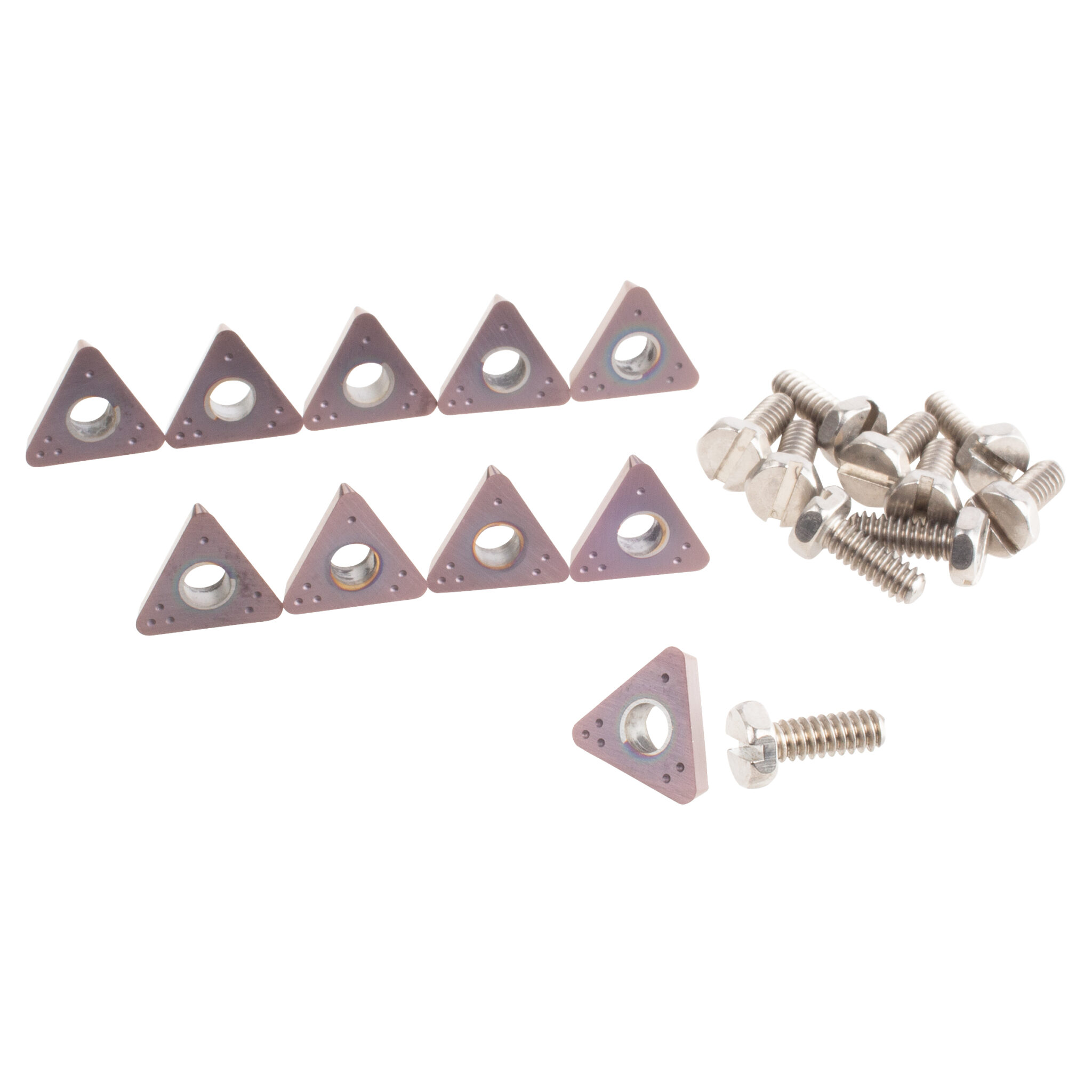 10 PK Positive Rake Bit with TiALN Coating and .048 Larger Radius ...