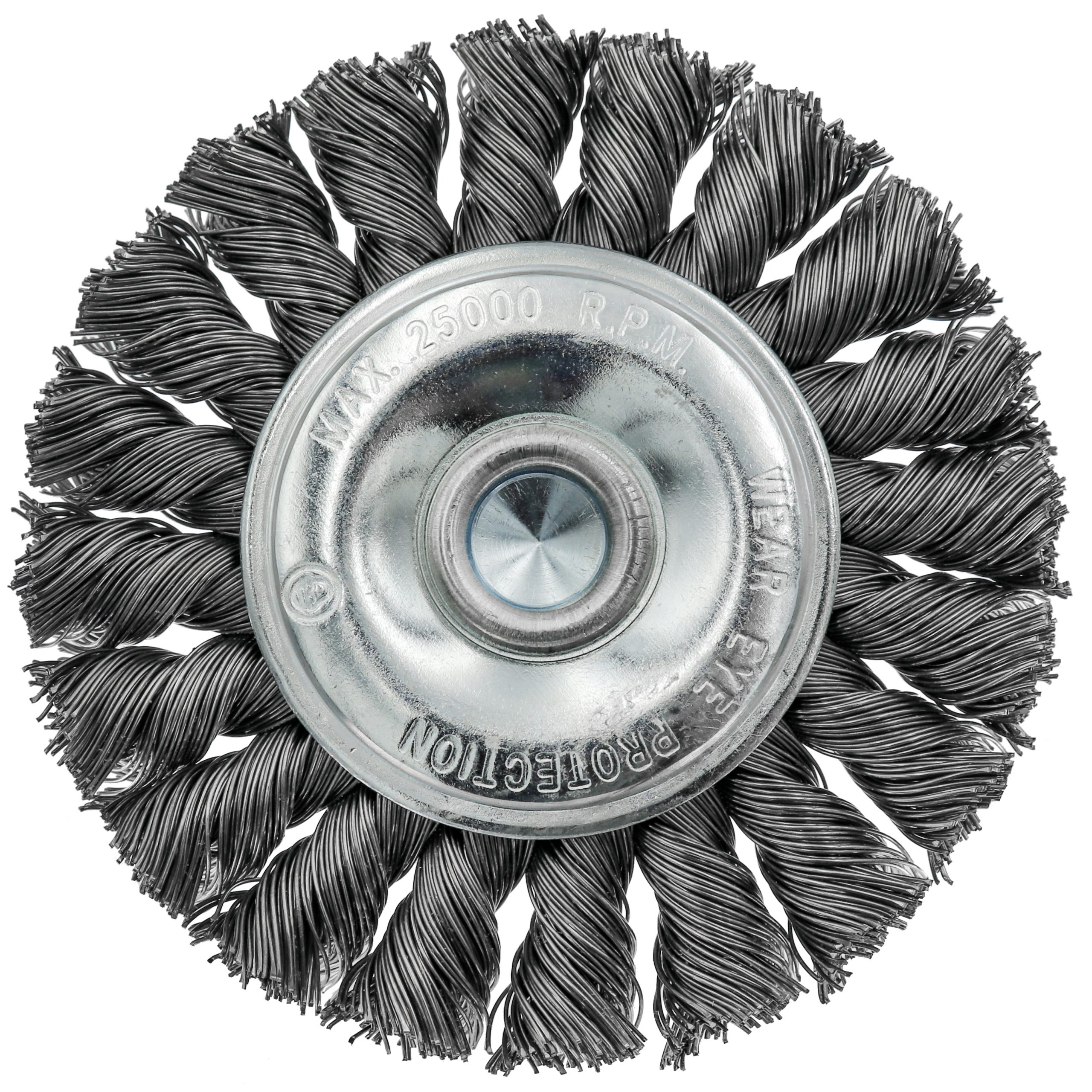 3 1/4" Mounted Knot Wire Wheel - Heavy Duty - Shark Industries