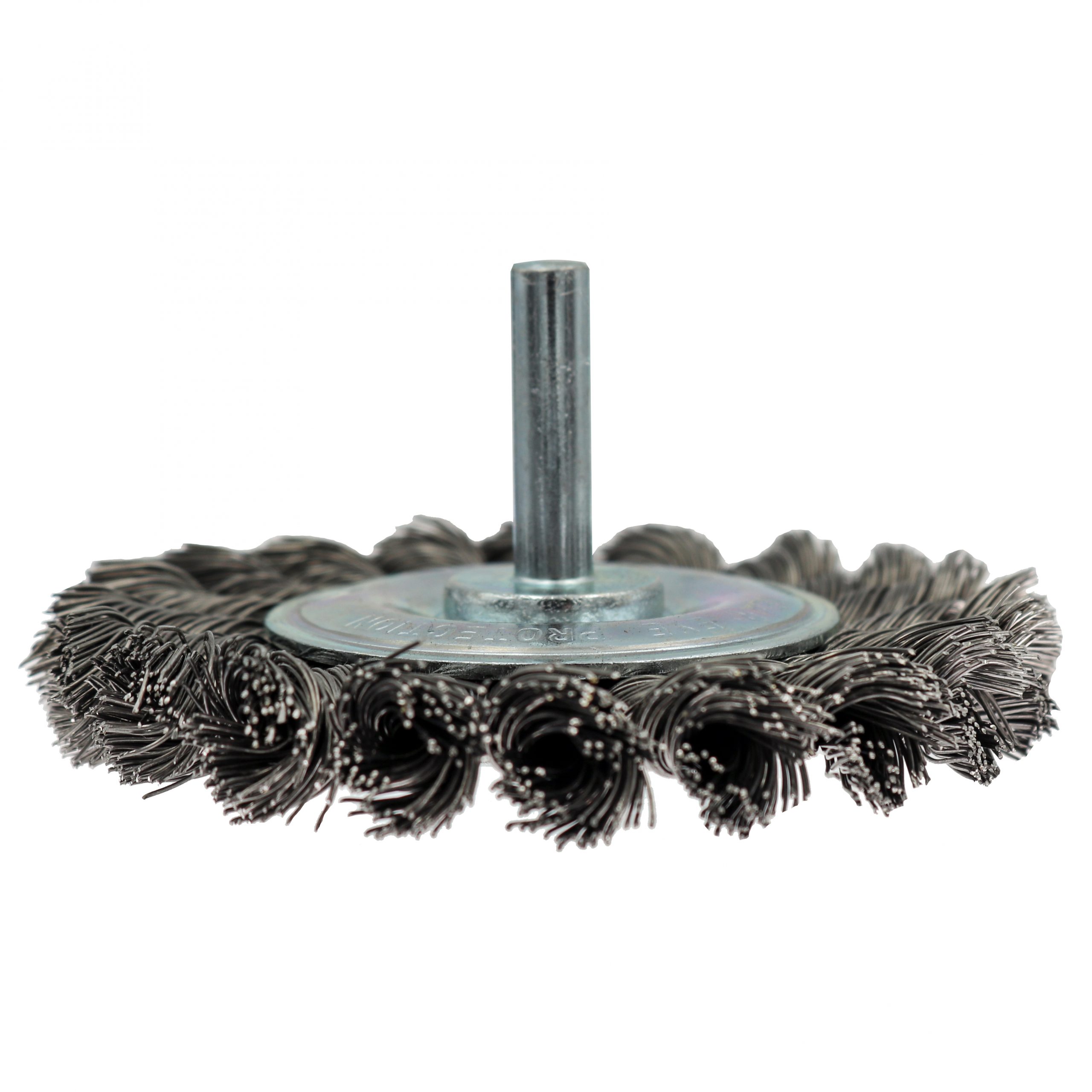 3 1/4" Mounted Knot Wire Wheel - Heavy Duty - Shark Industries