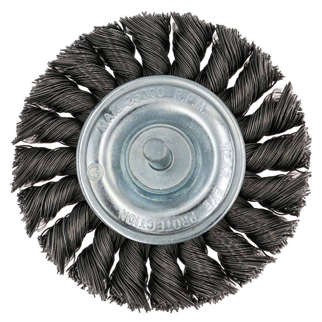 3 1/4" Mounted Knot Wire Wheel - Heavy Duty - Shark Industries