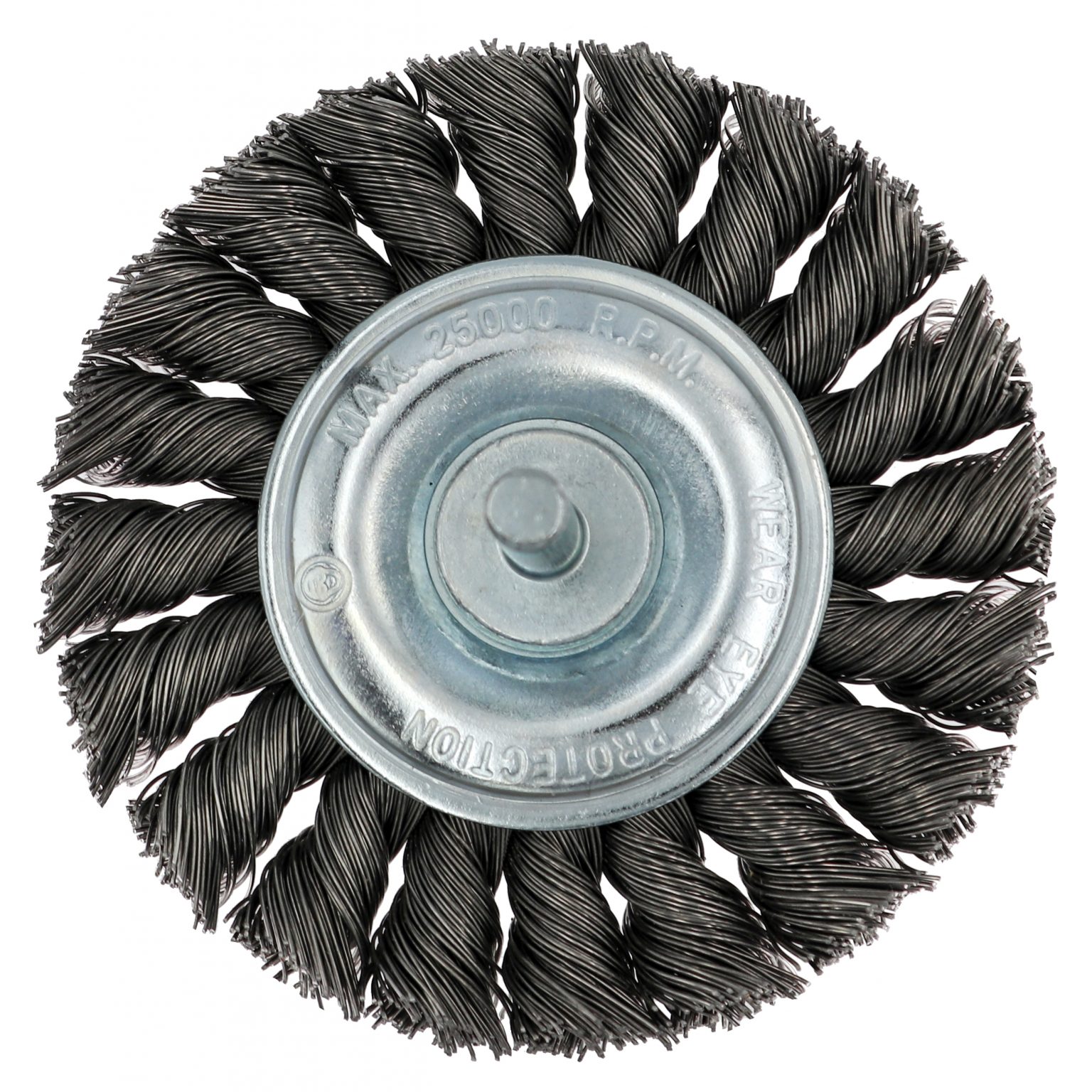 3 1/4" Mounted Knot Wire Wheel - Heavy Duty - Shark Industries