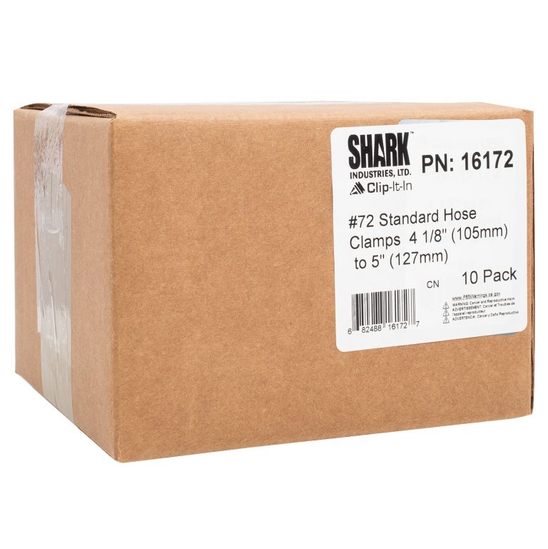 10 PK SAE #72 Standard Hose Clamps - Shark Industries