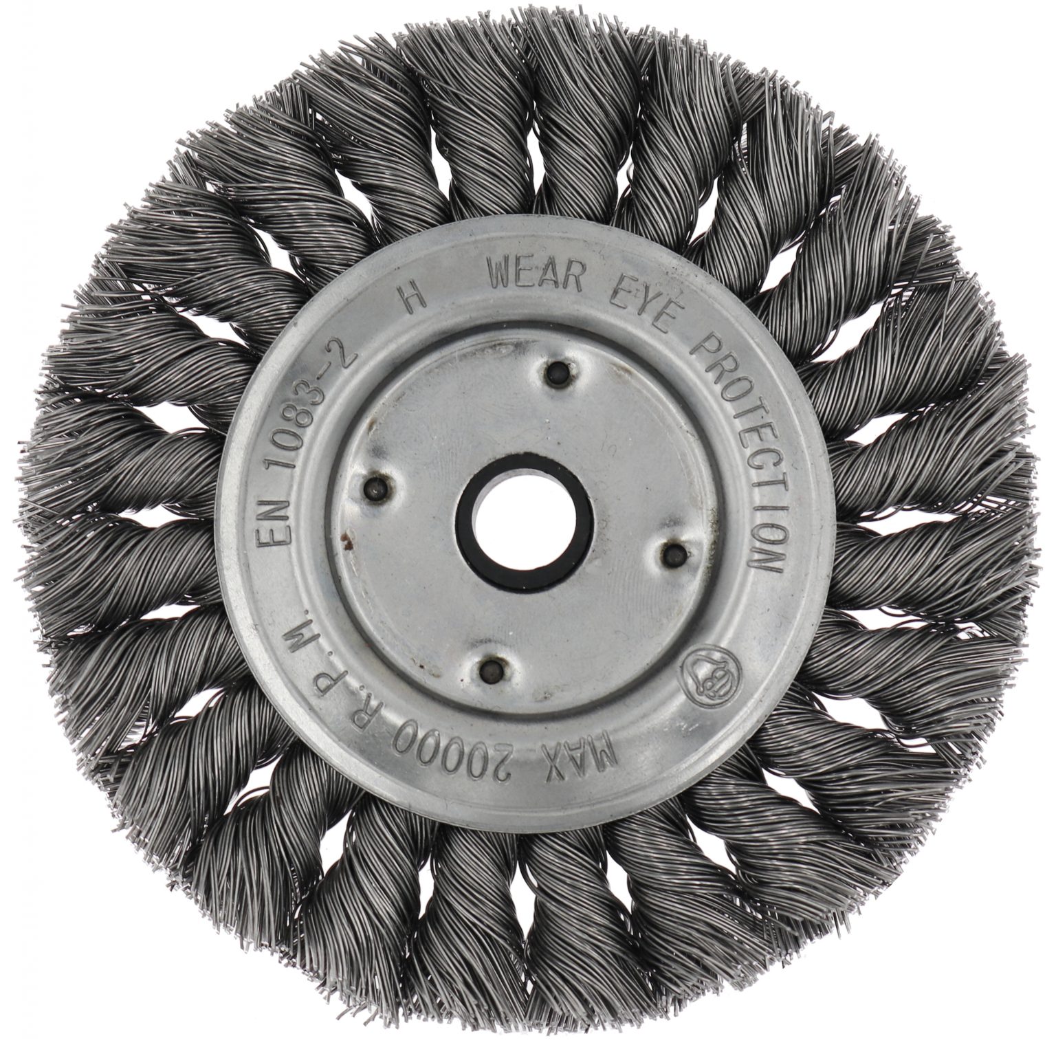3 1/4" Mounted Knot Wire Wheel - Heavy Duty - Shark Industries