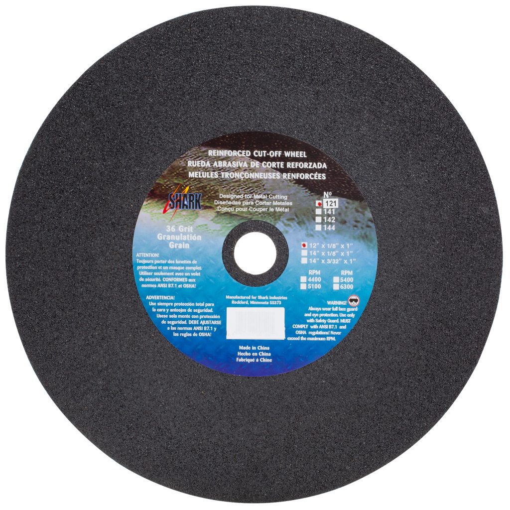 5 PK | Cut-Off Wheel - Aluminum Oxide - Single Reinforced - 12" x 1/8 ...
