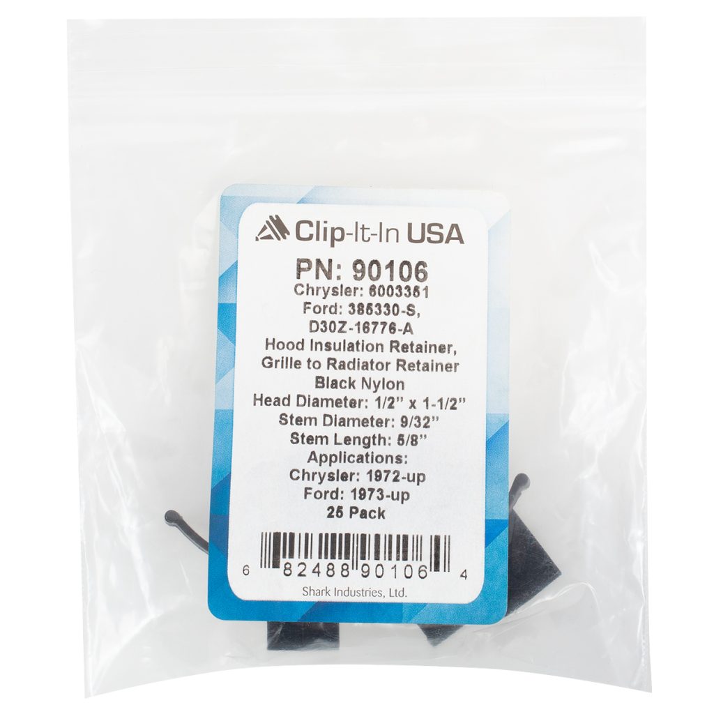 Hood Insulation Retainer - 25 Pk. - Shark Industries