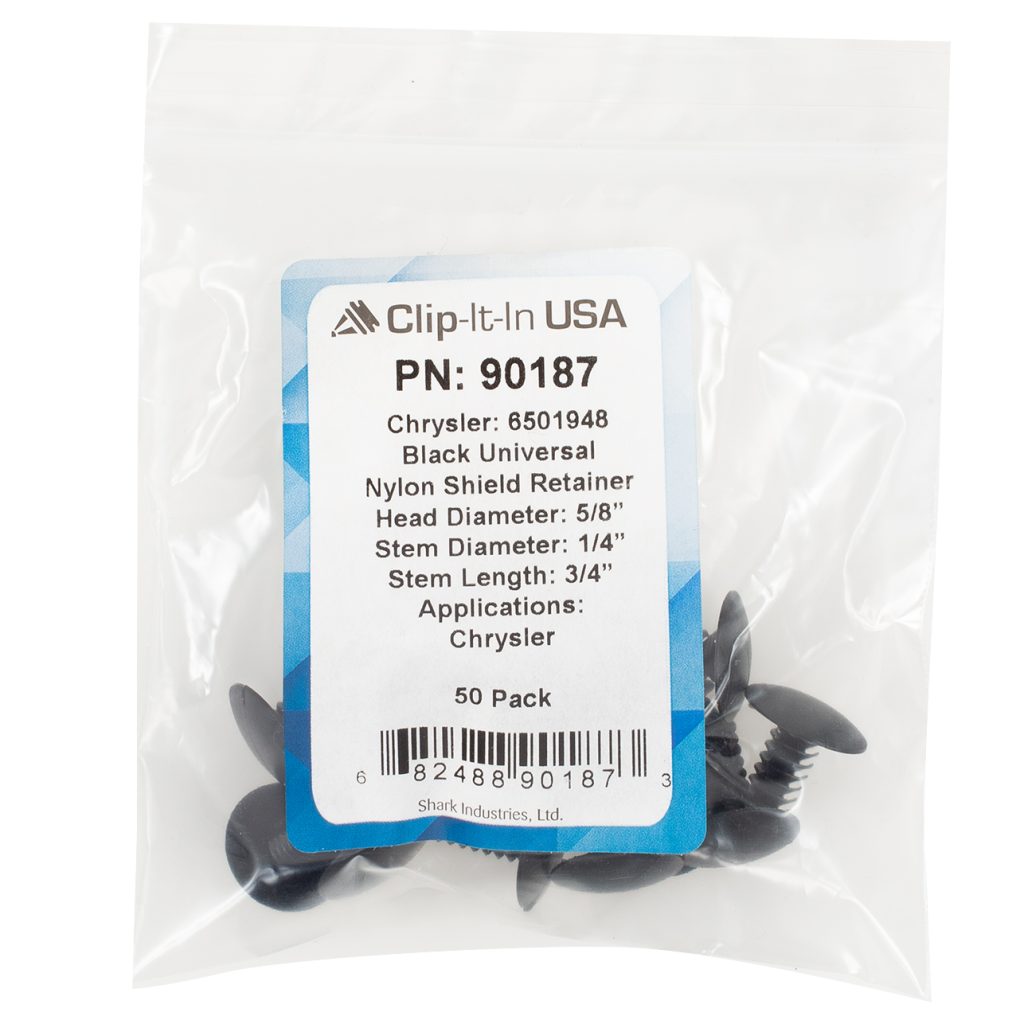 Bumper Shield Retainer - Chry 6501948 - 50 Pk. - Shark Industries