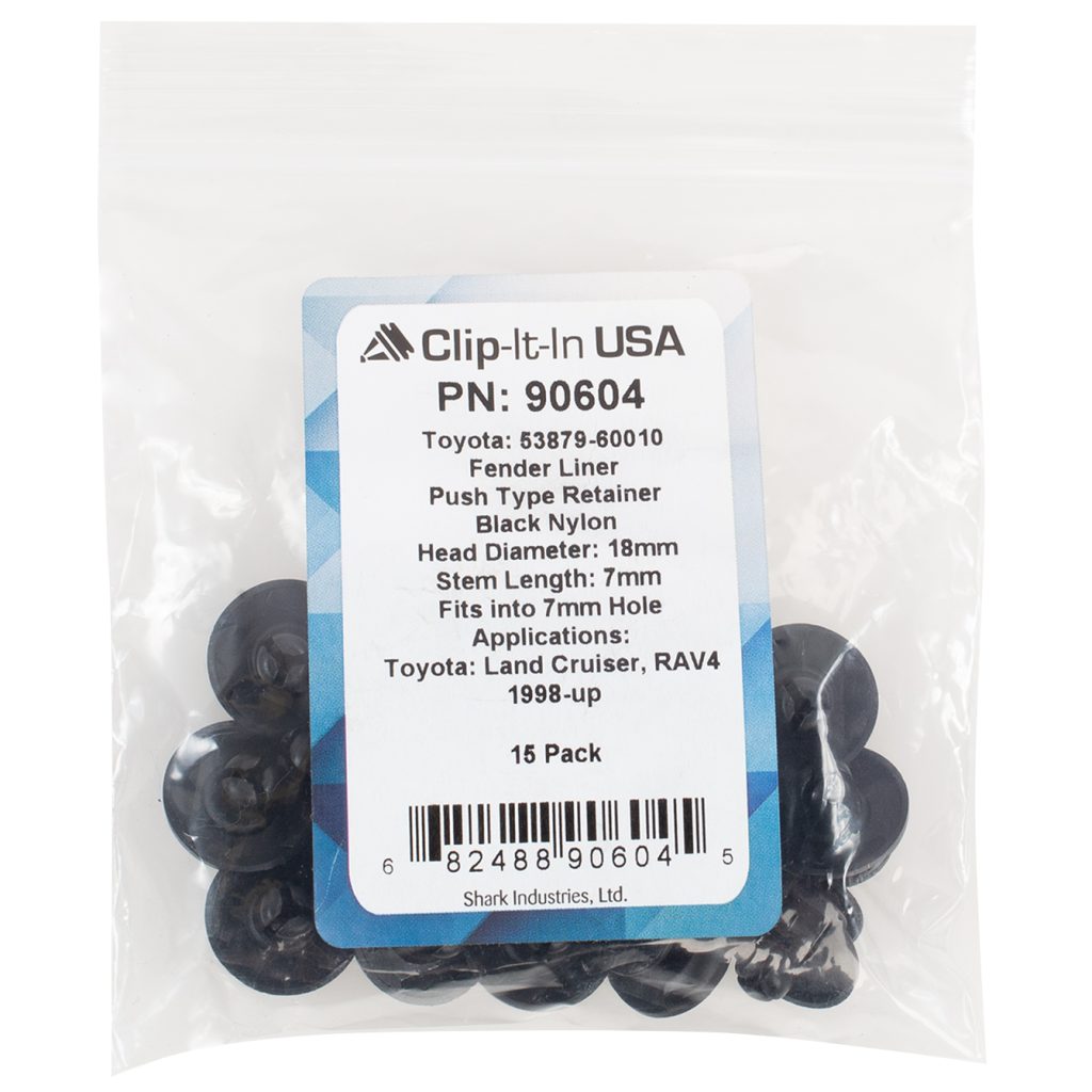 15 PK | Push Type Retainer/Fender - Toyota 53879-60010 - Shark Industries