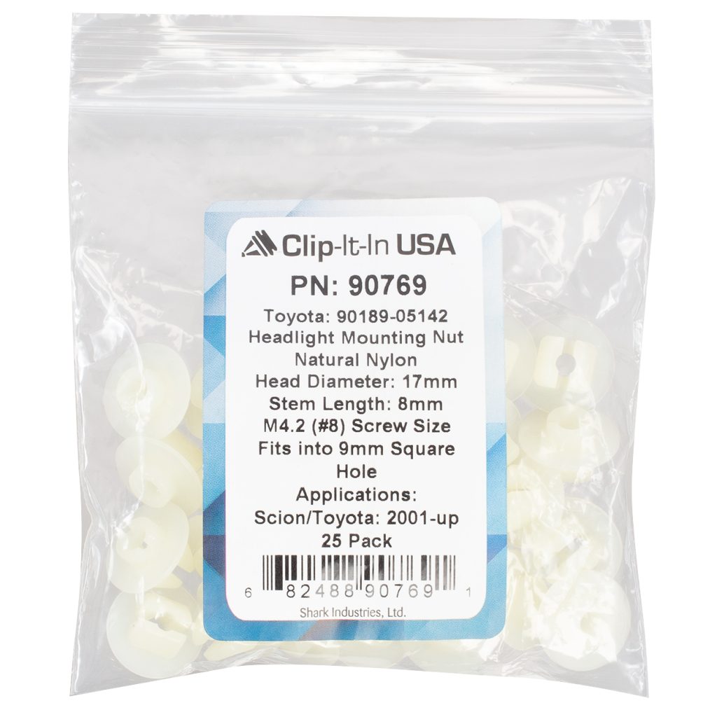Grommet-Headlight Mtg - Toyota 90189-05142 - 25 Pk. - Shark Industries