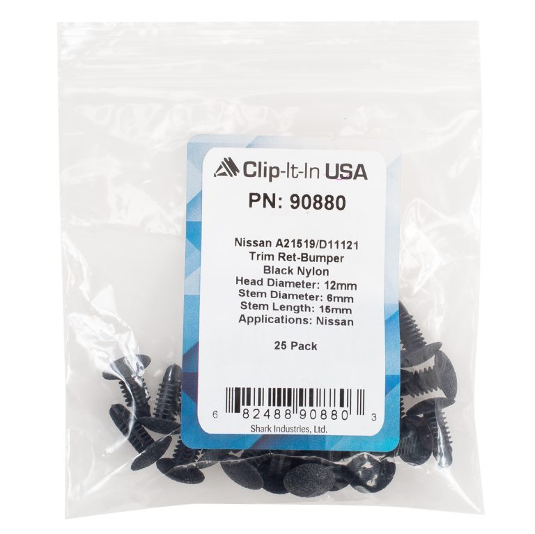 Trim Retainer-Bumper - Nissan 01553-01A50 - 25 Pk. - Shark Industries