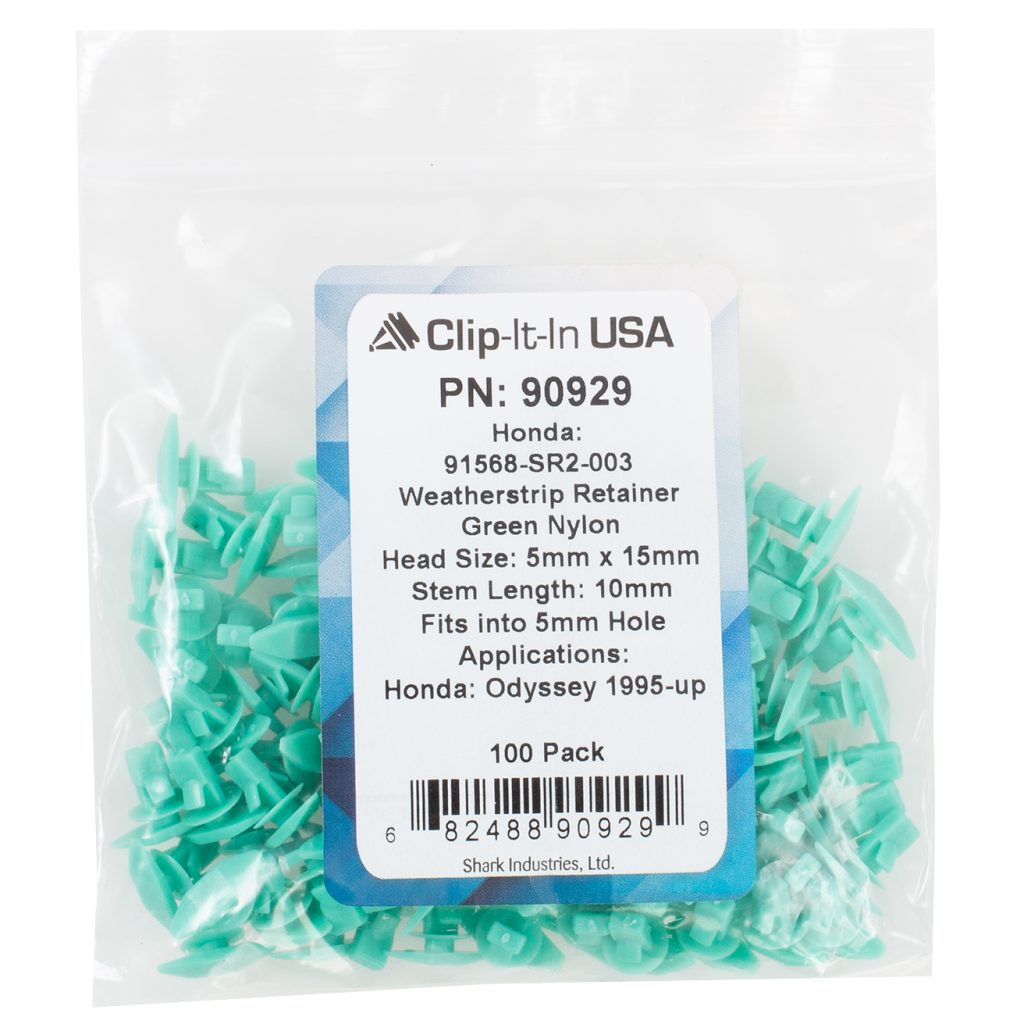 100 PK | Weatherstrip Retainer - Honda 91568-SR2-003 - Shark Industries