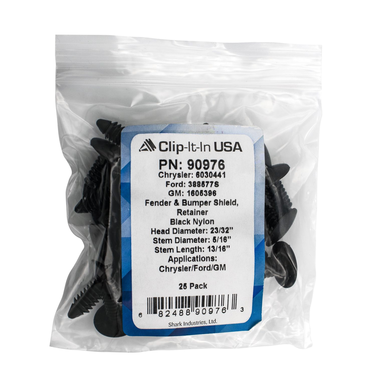 Trim Retainer-Radiator Yoke - Chrys 6030441, GM 1605396 - 25 Pk ...