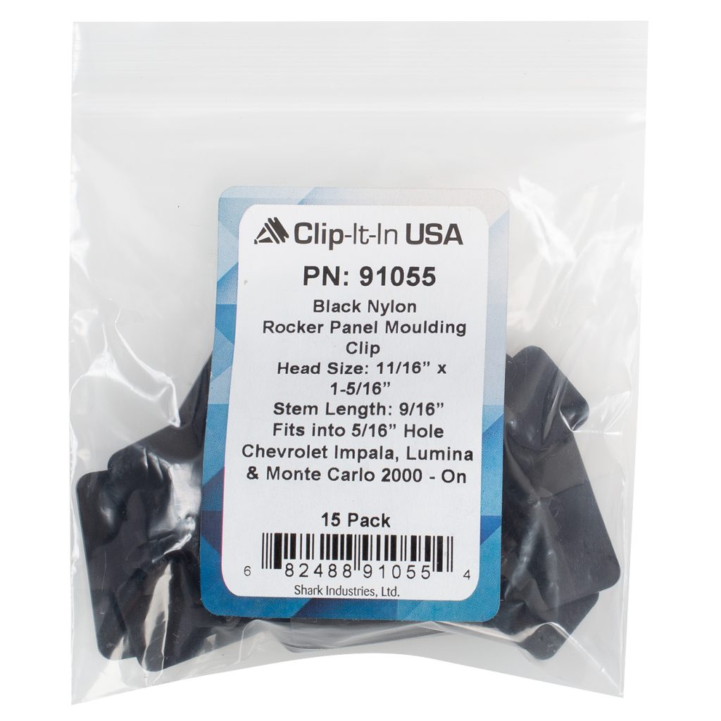GM Rocker Panel Moulding Clip 11/16"x1-5/16" Head - 15 Pk. - Shark ...