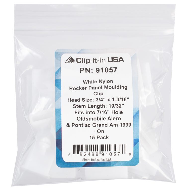 GM Rocker Panel Clip 3/4" x 1-3/16" Head 19/32" Stem - 15 Pk. - Shark ...