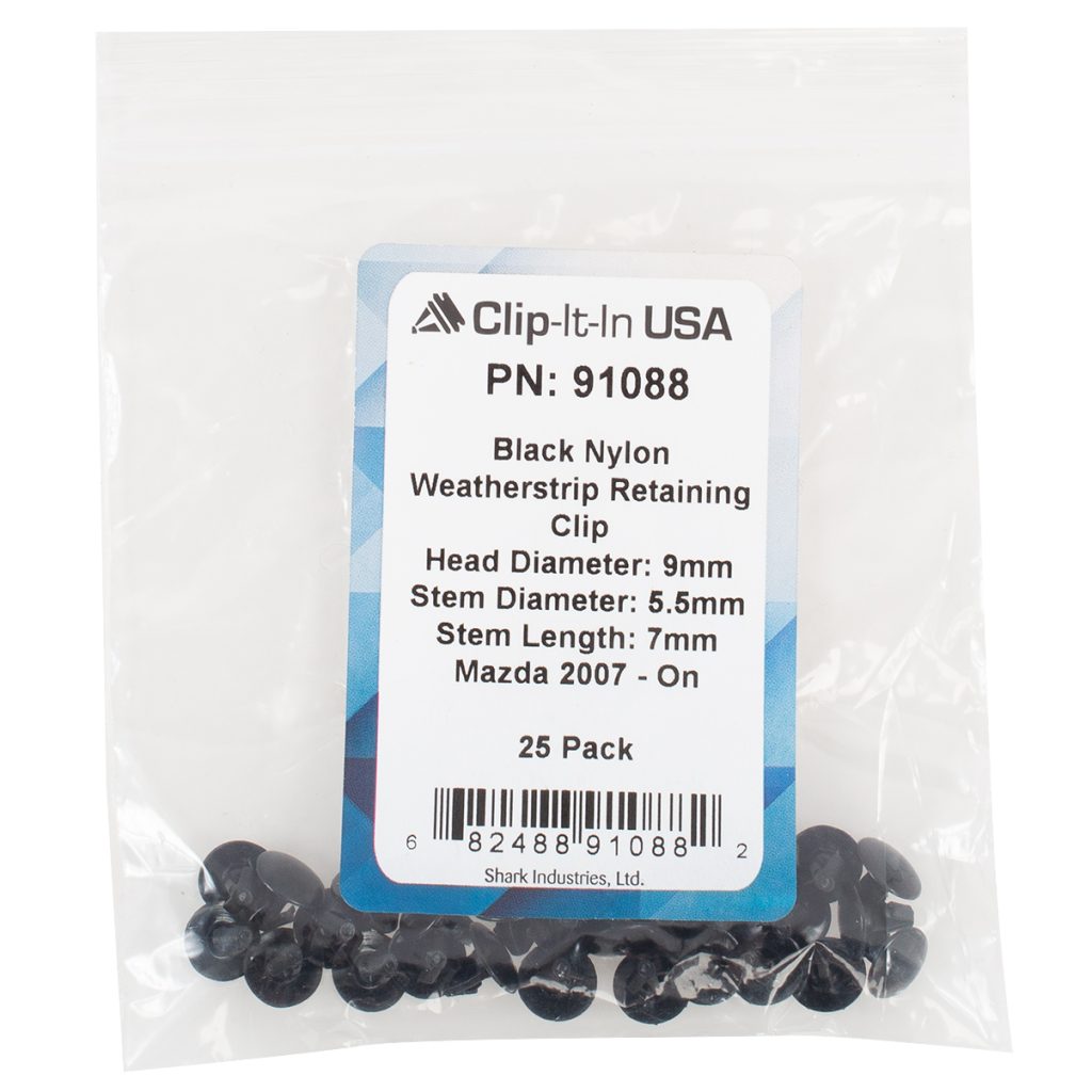 25 PK | Mazda Retainer Black - Shark Industries